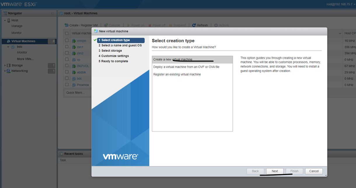 How to create a VM (Virtual Machine) in EXSI 7 Server - Linux ...