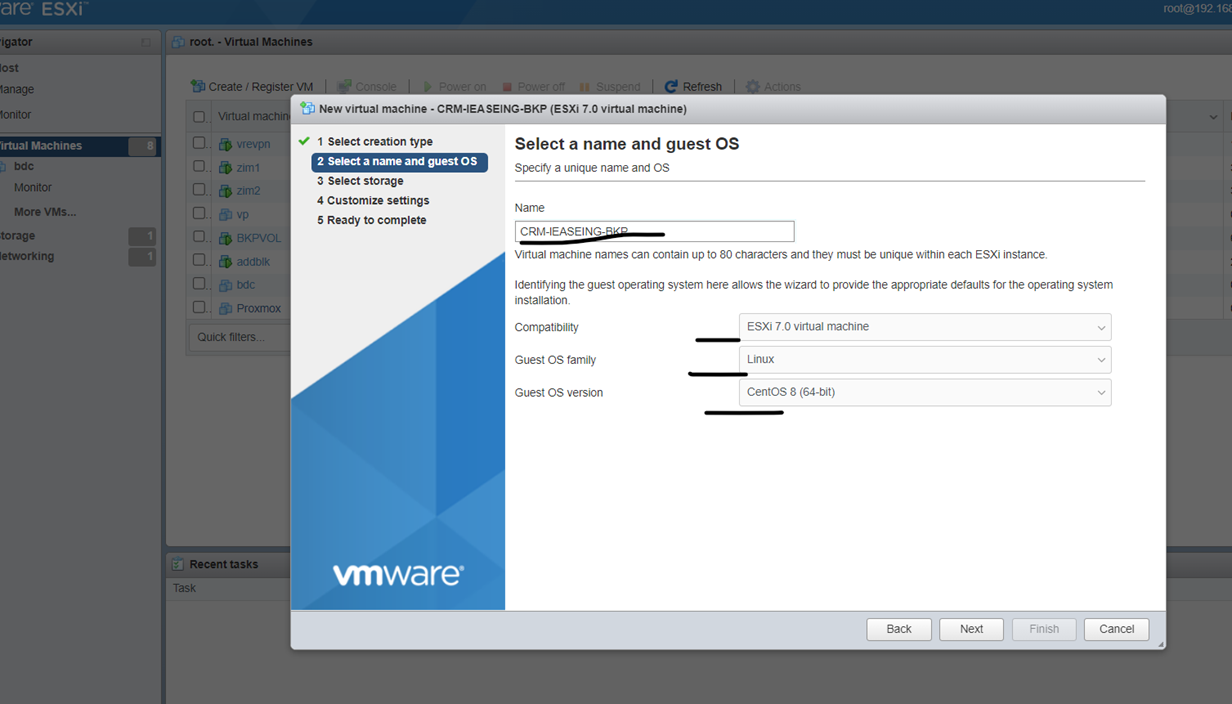 How to create a VM (Virtual Machine) in EXSI 7 Server - Linux ...